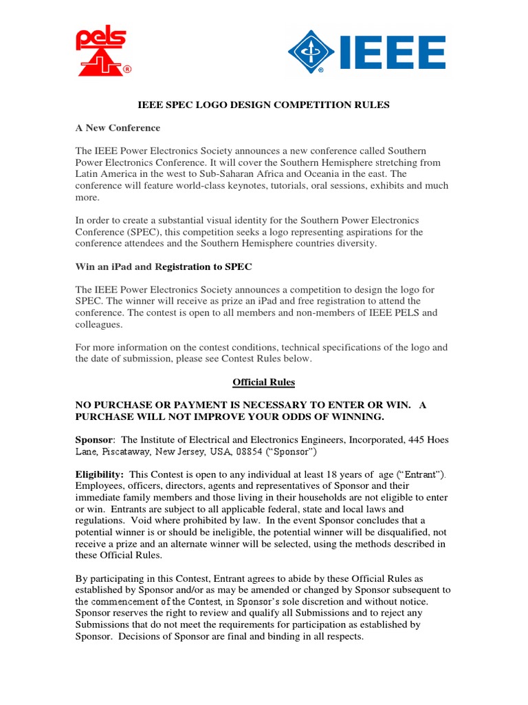 IEEE SPEC LOGO DESIGN COMPETITION RULES for Websitec Logo Design ...