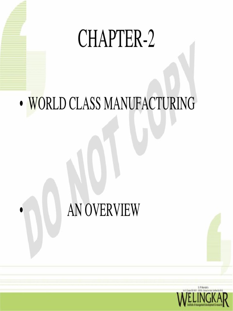 World Class Manufacturing, Lean Guide - DocShare.tips