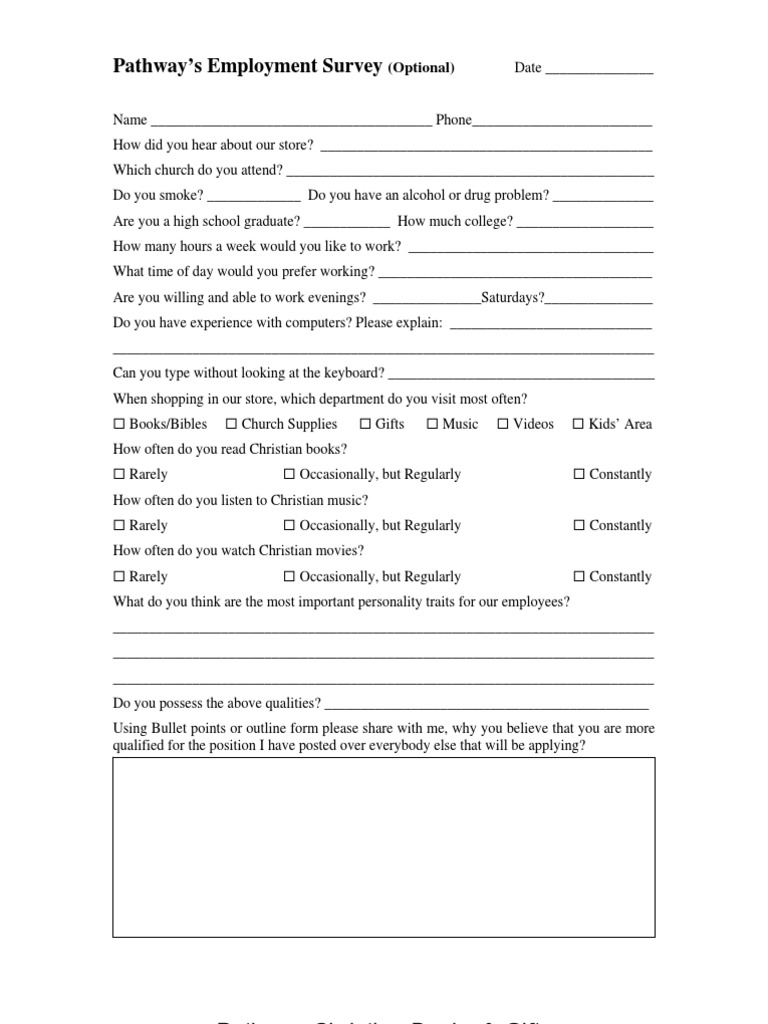 Pathway Employment Application 022310 - DocShare.tips