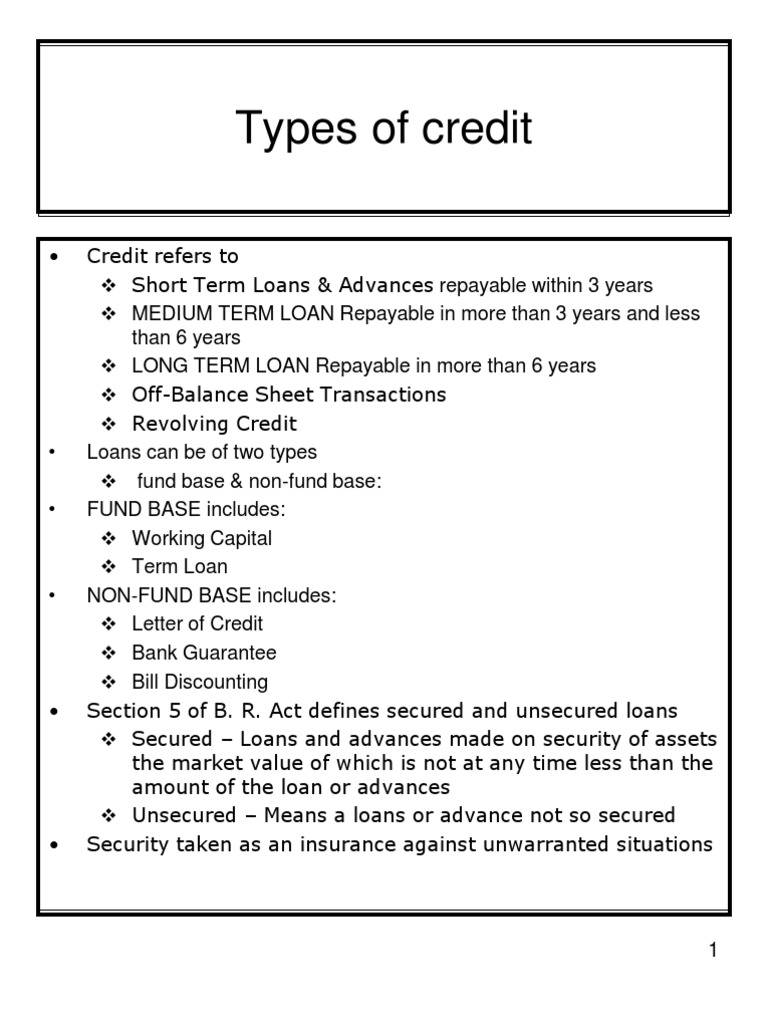 BK Lecture 4 Types of Credit - DocShare.tips
