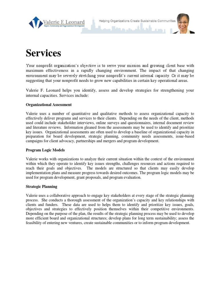 Services: Organizational Assessment - DocShare.tips