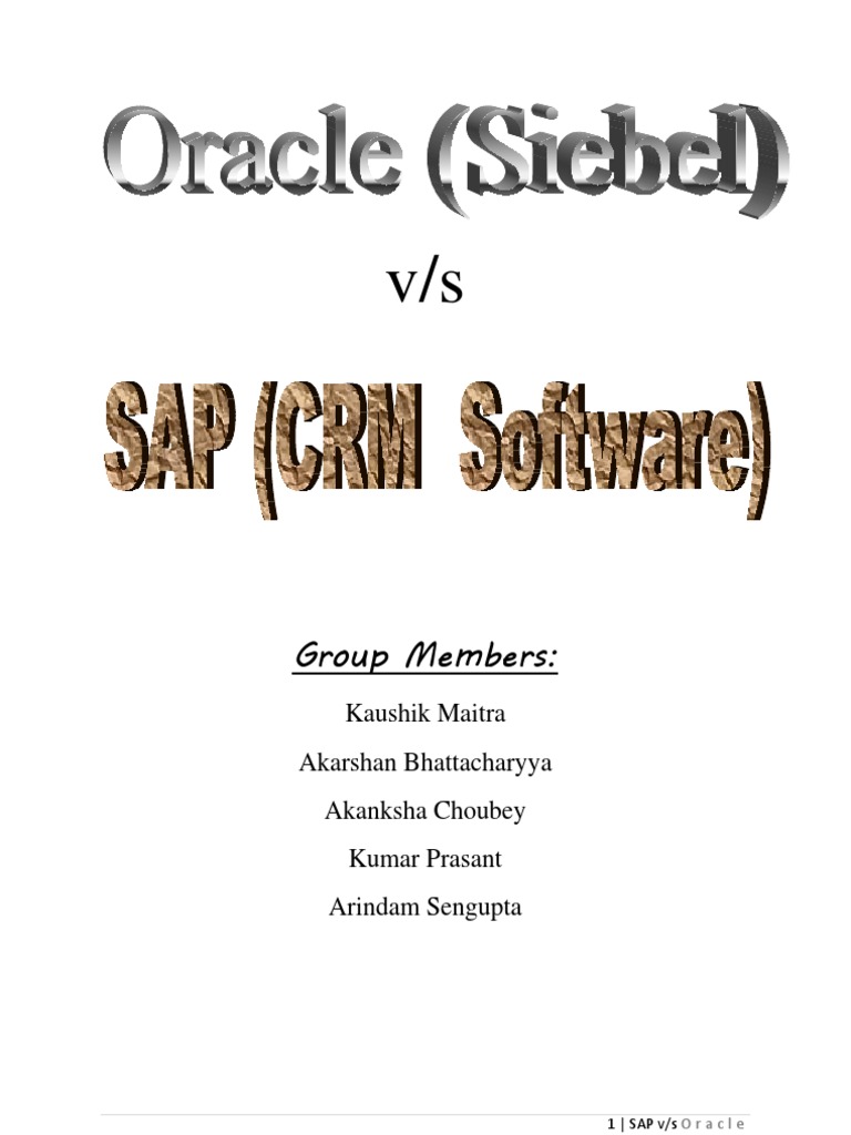 Sap-Crm V Siebel - DocShare.tips